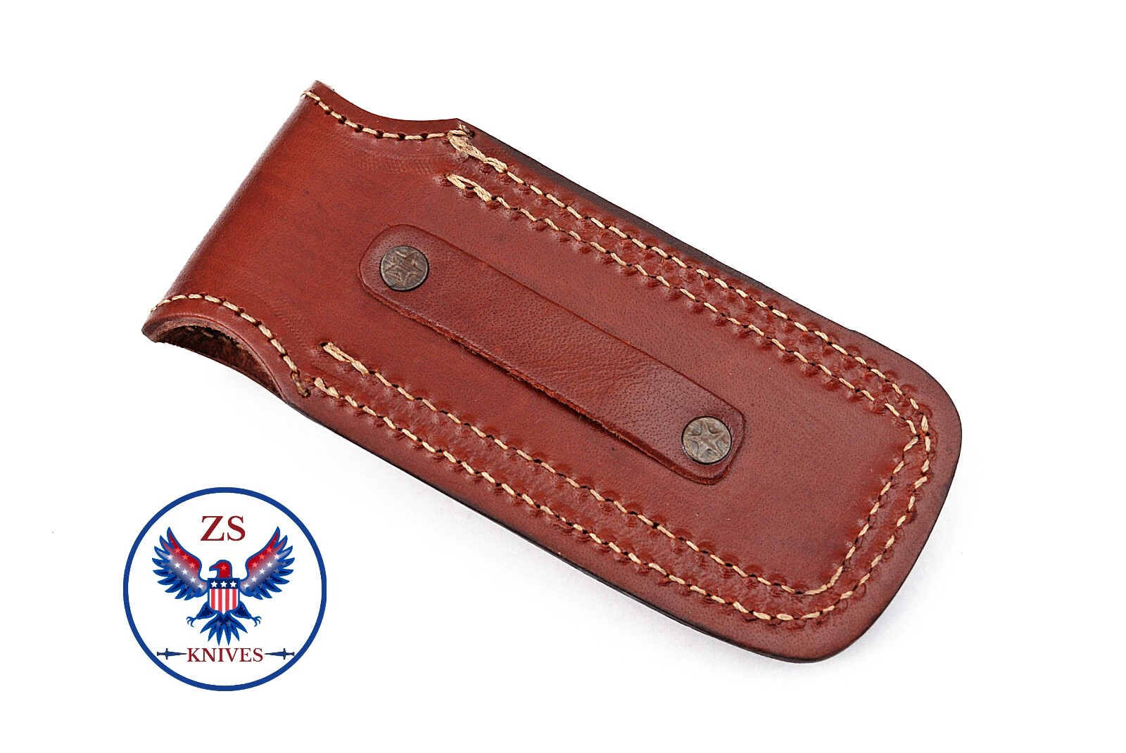 Custom Hand Made LEATHER SHEATH FOR FOLDING POCKET KNIFE - ZS 08 | eBay