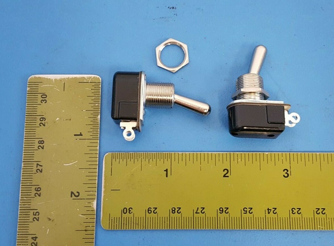 Toggle Switch SPST ON-OFF, 125V 6A Solder Lug Panel Mount, Carling 110 ...