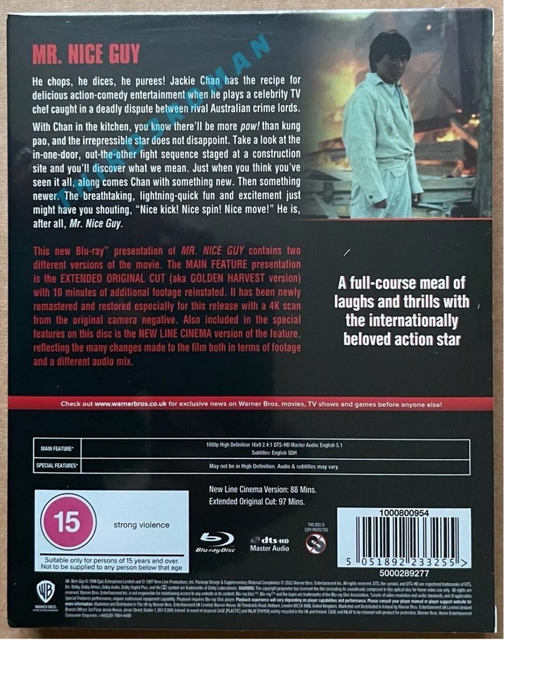 Mr. Nice Guy (1997) Jackie Chan Blu-Ray Premium Collection NEW (USA Compatible) | eBay