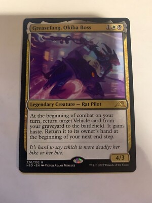 MTG Greasefang, Okiba Boss Kamigawa: Neon Dynasty 220/302 Regular Rare ...