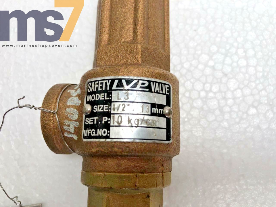 SAFETY LVP BRONZE PRESSURE RELIEF VALVE MODEL L3 SIZE 1/2" 13 MM (LOT ...
