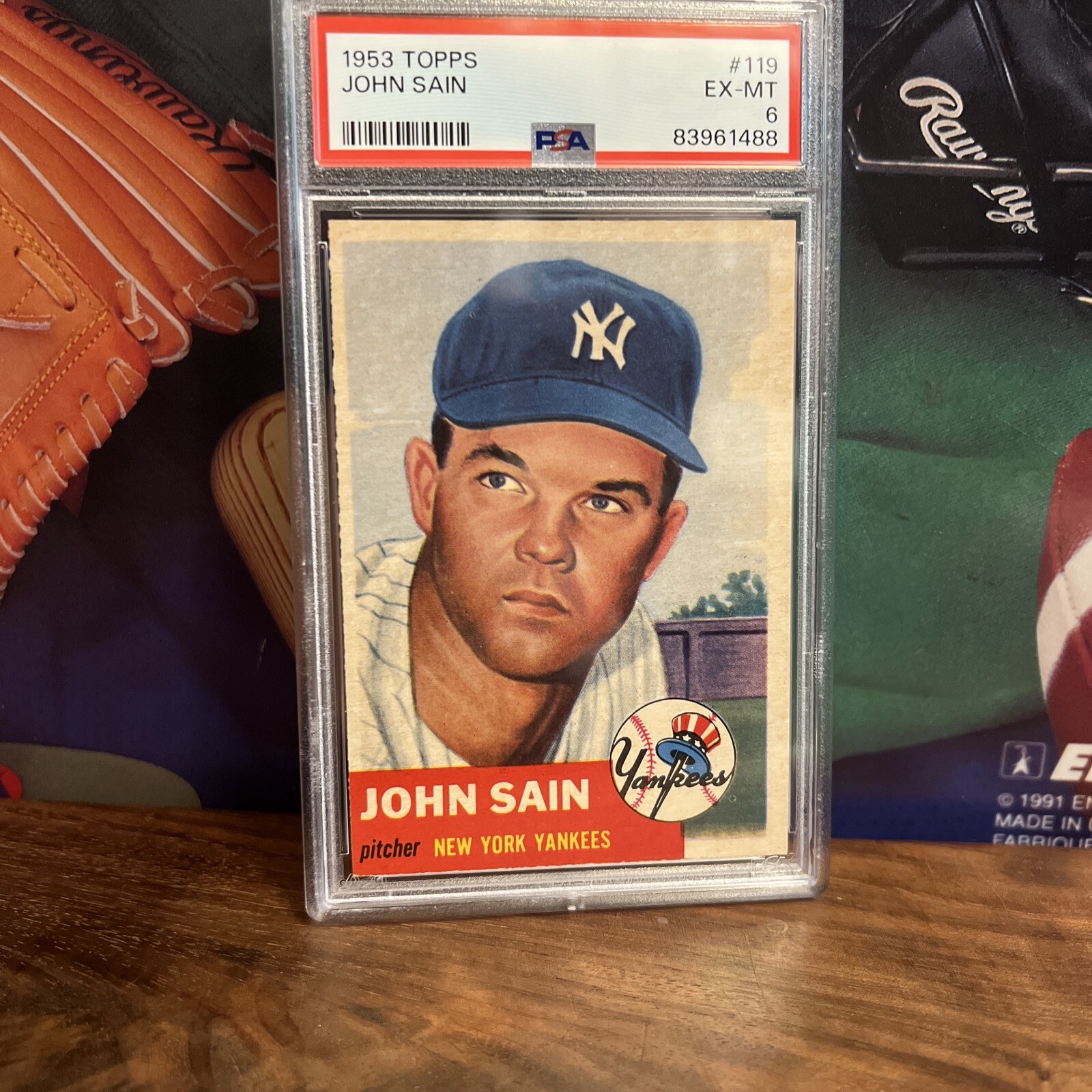 1953 Topps #119 John Johnny Sain New York Yankees PSA 6 Mint Corners | eBay