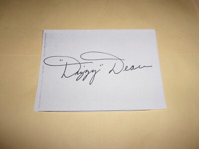 DIZZY DEAN Baseball Reprint Autograph(St.Louis Cardinals,Chicago Cubs ...