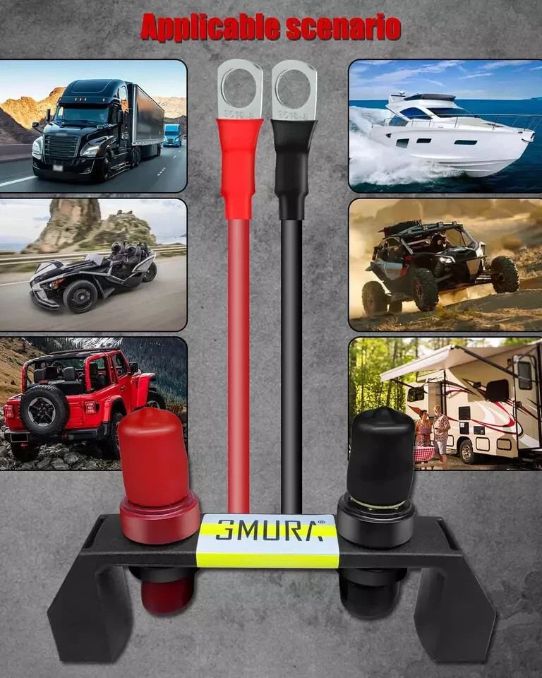 Battery Jump Post Kit, Waterproof Remote Battery Jumper Terminals W ...