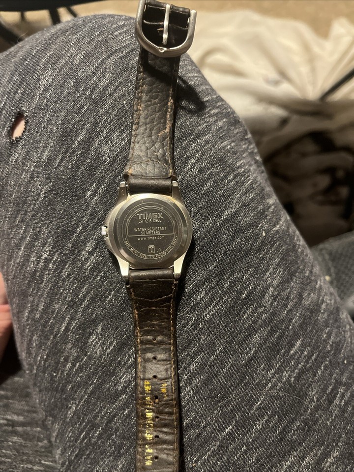 Timex T44381, Men's "Expedition" Brown Leather Watch, Indiglo, Date ...