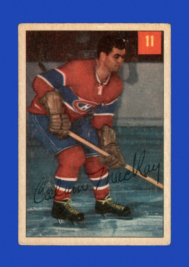 1954-55 Parkhurst Set-Break # 11 Calum MacKay VG-VGEX (crease) *GMCARDS ...