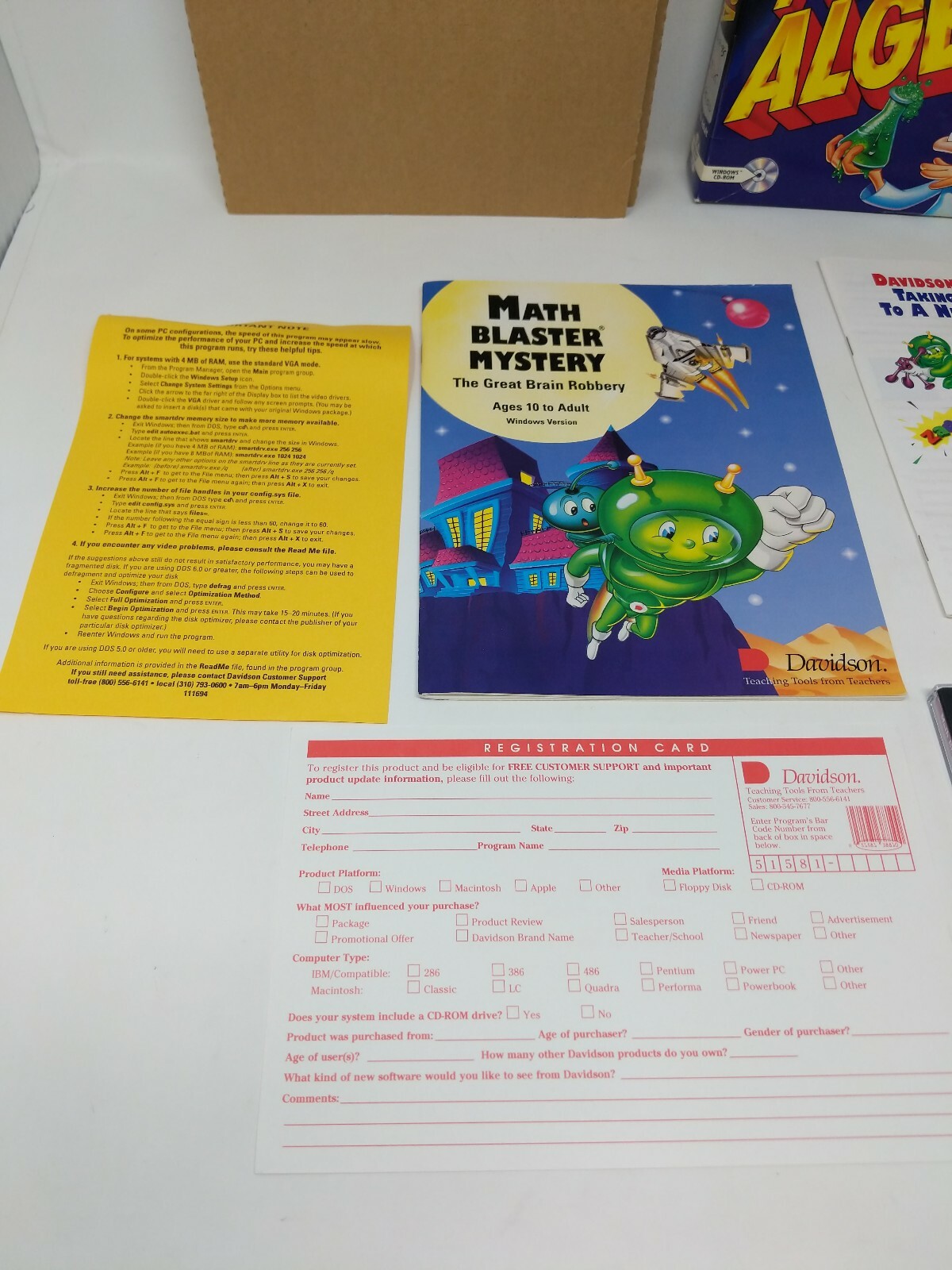 Davidson Math Blaster Mystery Pre-Algebra Ages 10 - Adult Windows/Mac ...