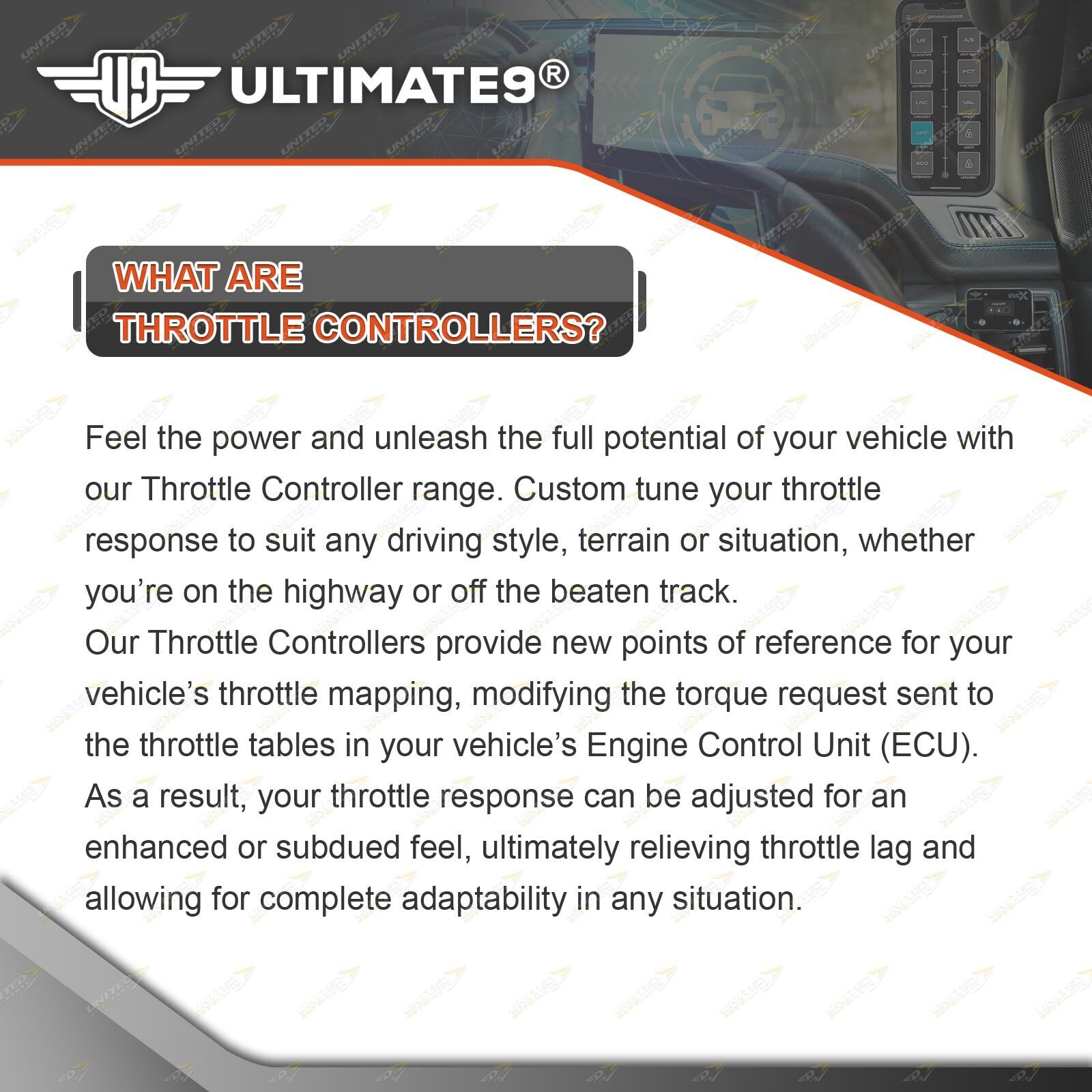 Ultimate9 EVCX Throttle Controller for Mitsubishi Lancer 7th 8th Gen ...