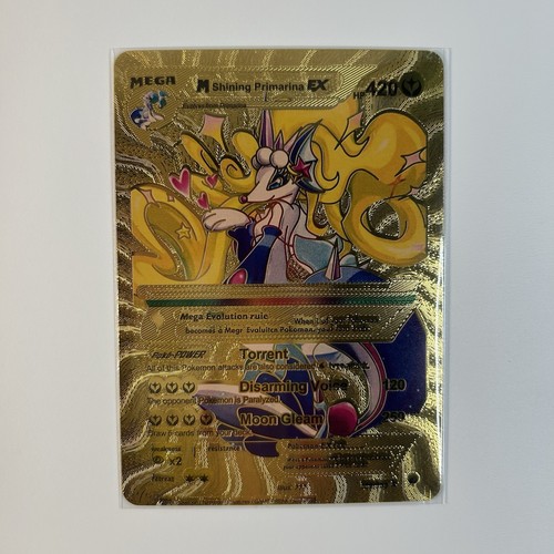 Pokémon Mega M Primarina EX Shining Gold Foil Fan Art Card | eBay