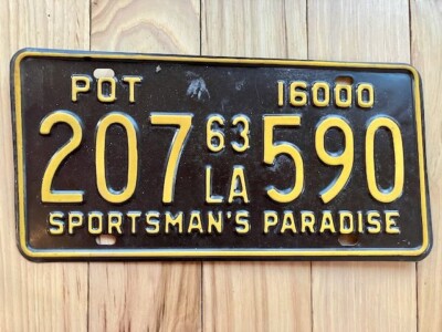 1963 Louisiana Private Truck (POT) License Plate | eBay