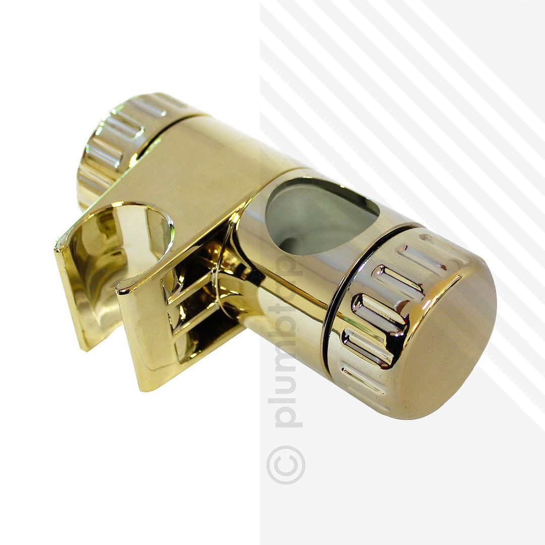 Premium Gold Shower Kit Adjustable Riser | Grelly UK