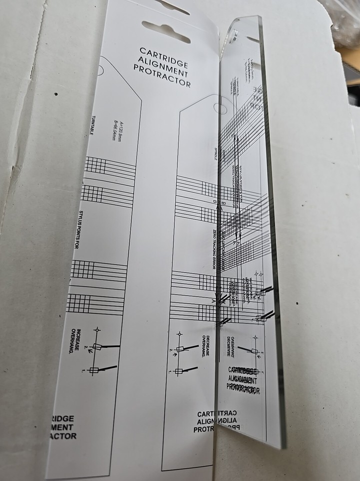 Deluxe Mirror Turntable Phono Cartridge Stylus Alignment Protractor ...