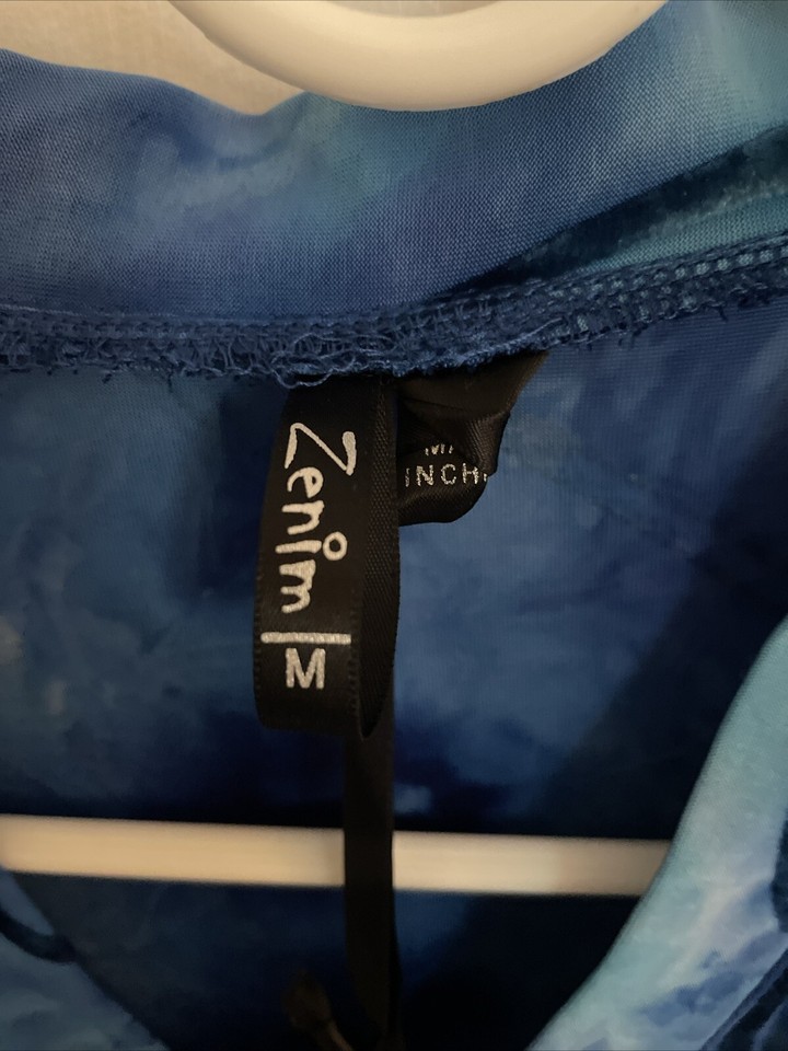 Zenim Denim Women's Medium Tunic/Blouse Velvet Accent NWOT | eBay