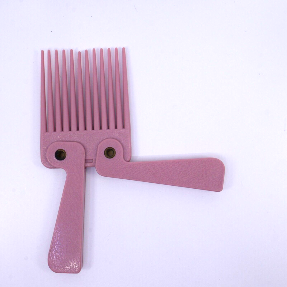Vintage pink foldable hair afro comb pick plastic | eBay