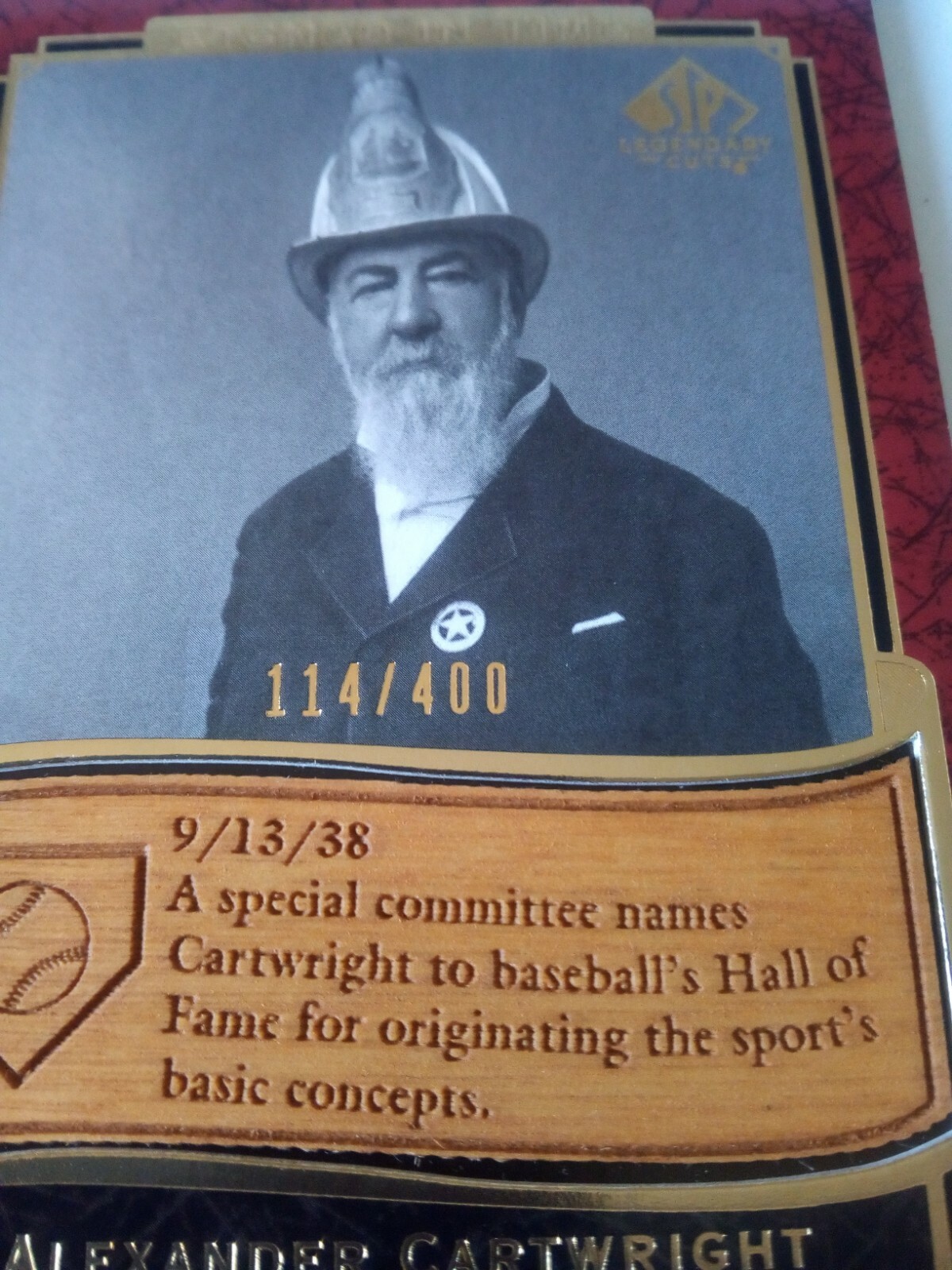 ALEXANDER CARTWRIGHT 9 card lot,baseball organizer HOF see photos w/ SP ...