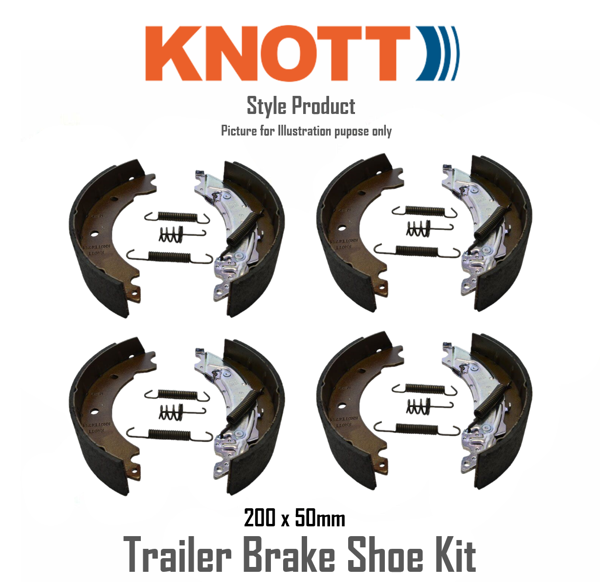 Knott Avonride Fits Ifor Williams 200x50 Single Axle Trailer Brake ...