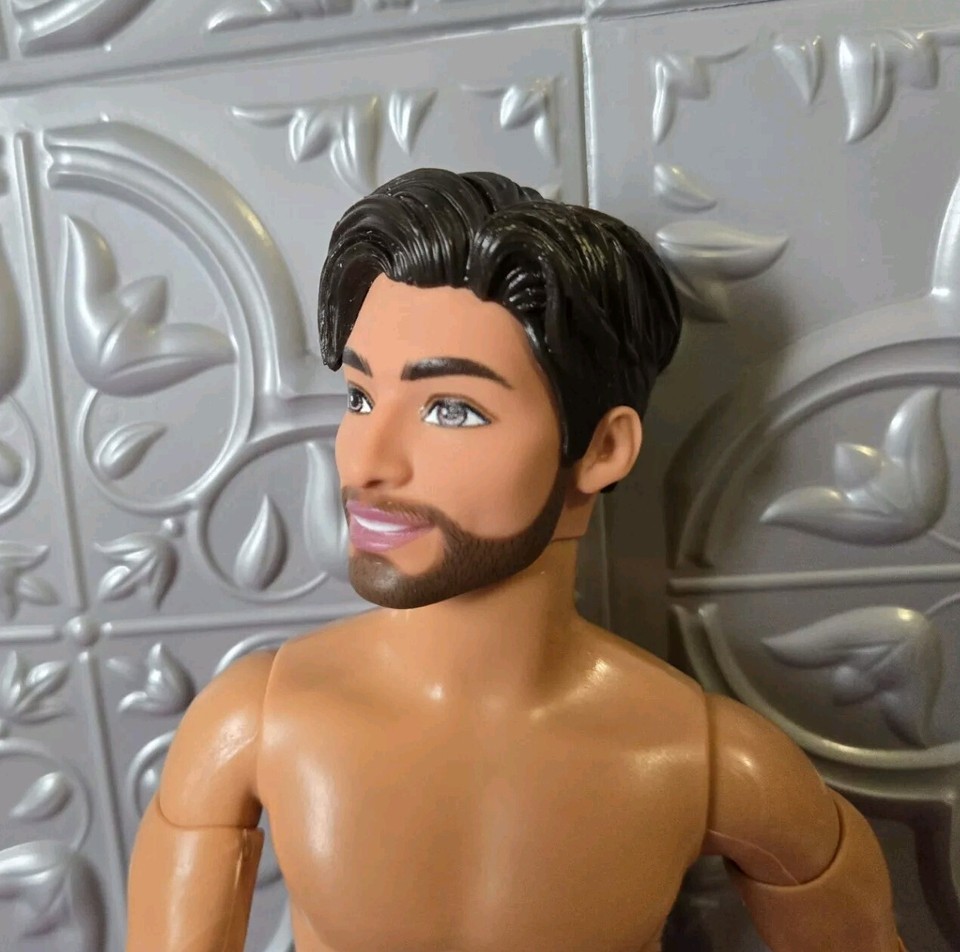 Nude Hybrid Barbie Ken with Beard, Fashionista #227 Made to Move Body ...