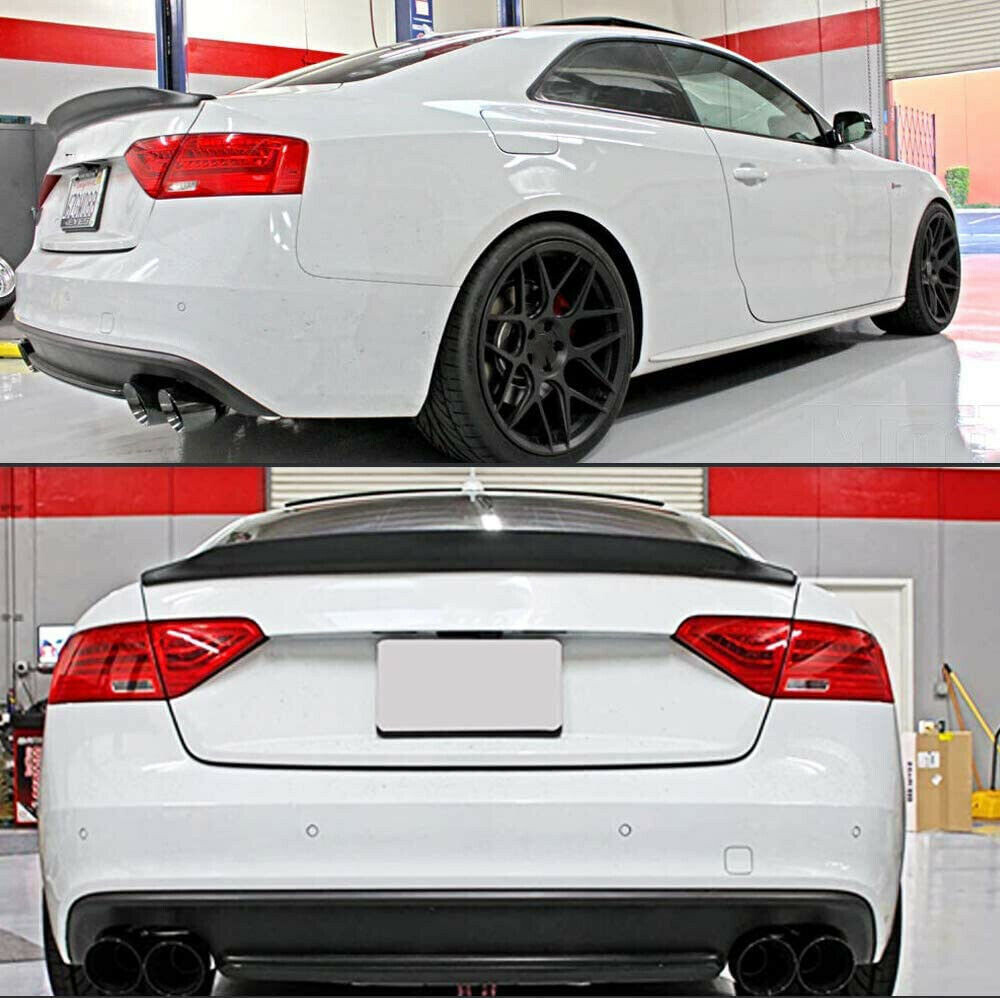 Carbon Fiber Rear Trunk Lip Spoiler Wing for Audi S5 RS5 Coupe 2-Door ...