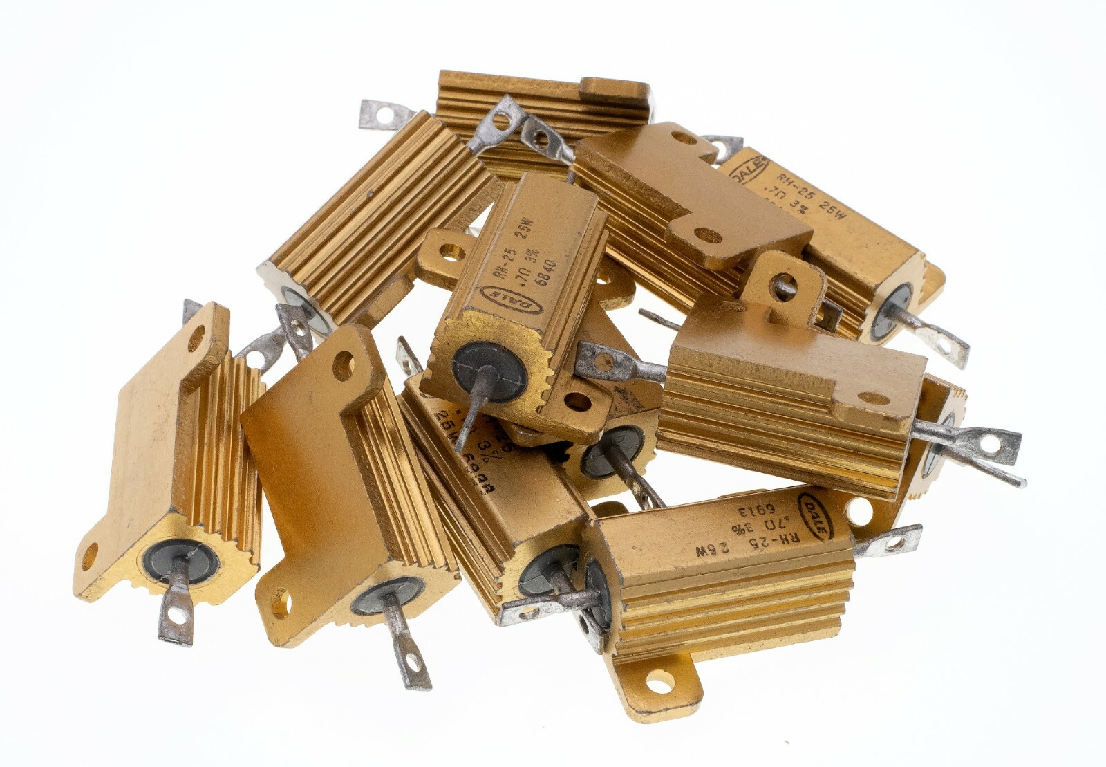 DALE RH-25 Wirewound Chassis Mount Resistor, 25W, Anodized Aluminum ...