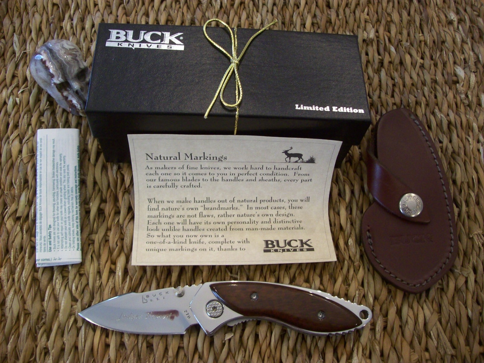 CUSTOM BUCK KNIFE 270 / Snake Wood / Judges Award "Blade Show" 2006 ...