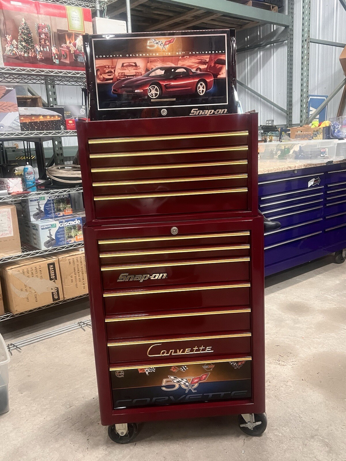 SNAP-ON “ CORVETTE“ 50th ANNIVERSARY ROLLING TOOL BOX KRA4007BPJB. N. J ...