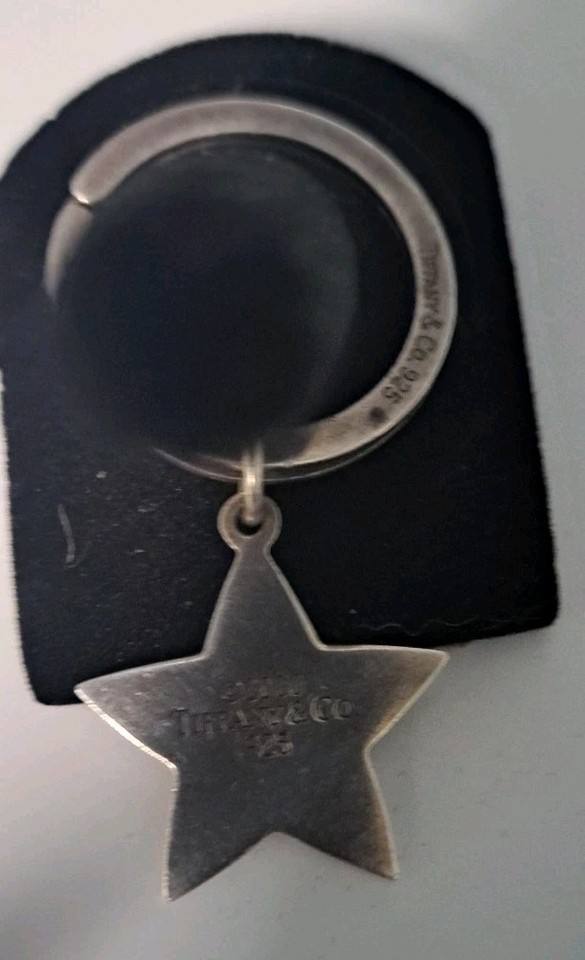 Vintage Tiffany & Co 925 Sterling Silver Star Key Ring With Bag And Box Yr 2000 | eBay