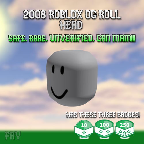 ⭐ OG 2008 ROBLOX ROLL HEAD + LIMITEDS + OFFSALES + BADGES | FAST, SAFE ...