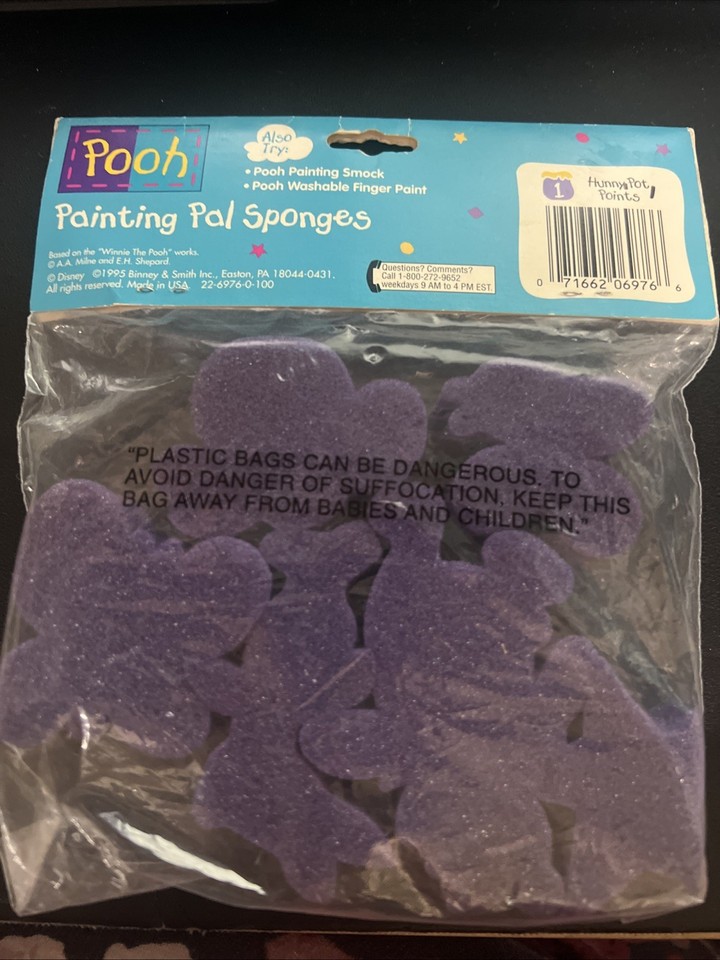 Crayola Winnie The Pooh Painting Pal Sponges 1995 Vintage Piglet ...