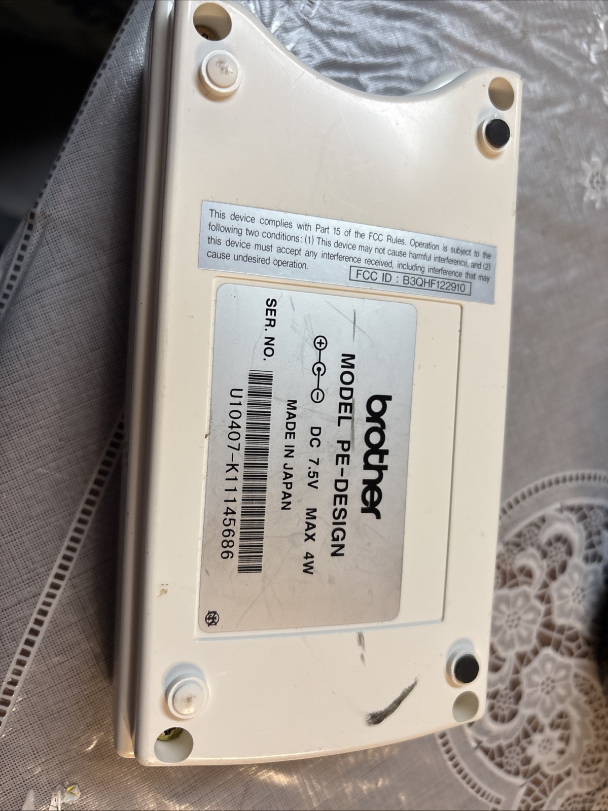 Brother PE Design Serial Card Reader NO POWER SUPPLY | eBay
