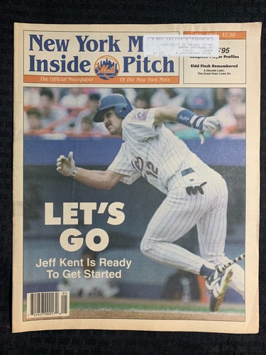 1995 May NEW YORK METS INSIDE PITCH Newspaper FN 6.0 Jeff Kent / Sidd ...