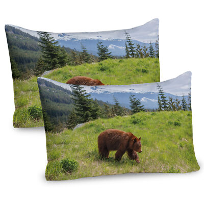 Pelz-Tier-Natur Habitat 2 Teiliges Kissenbezugs Set 40x80cm | eBay.de