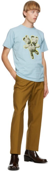 HEAVEN by MARC JACOBS DOUBLE-HEADED TEDDY BEAR T-SHIRT BLUE HEAVEN by MARC JACOBS DOUBLE-HEADED TEDDY BEAR T-SHIRT BLUE