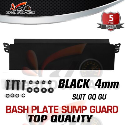 BLACK Bash Plate Steering Guard Fits Nissan GQ GU Patrol 4mm SUPERIOR ...