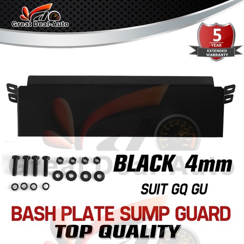 BLACK Bash Plate Steering Guard Fits Nissan GQ GU Patrol 4mm SUPERIOR ...