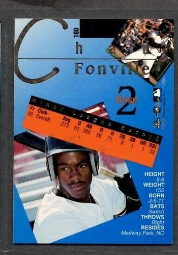 1993 Classic #160 Chad Fonville Everett Giants Baseball Signed ...