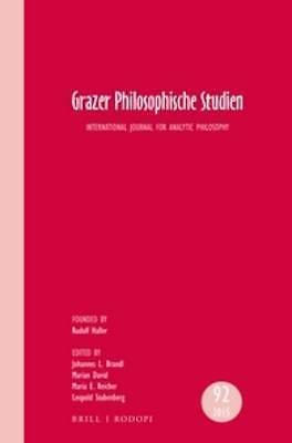 Grazer Philosophische Studien Ser.: Grazer Philosophische Studien, Vol ...