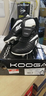 Kooga classic CS5 junior mcht boot uk 3 6stud A008 sole black white ...