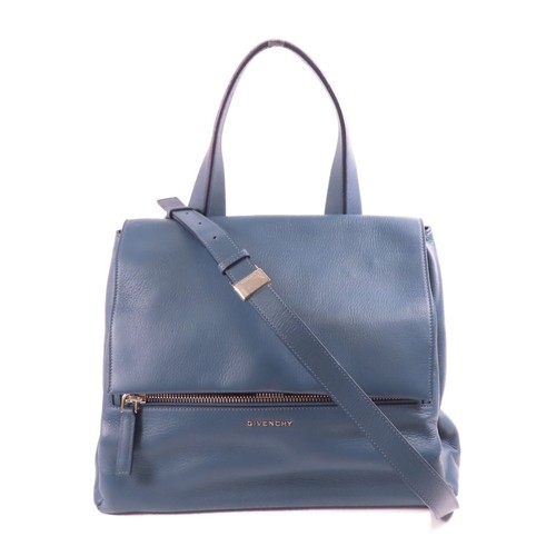 GIVENCHY SHW 2 Way Shoulder Hand Bag Calfskin Leather Blue | eBay