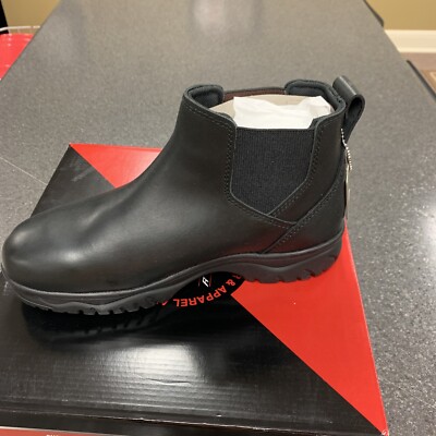 Men's Black Chelsea Work Boots - Slip-On Boot With Oil & Slip Resistant ...