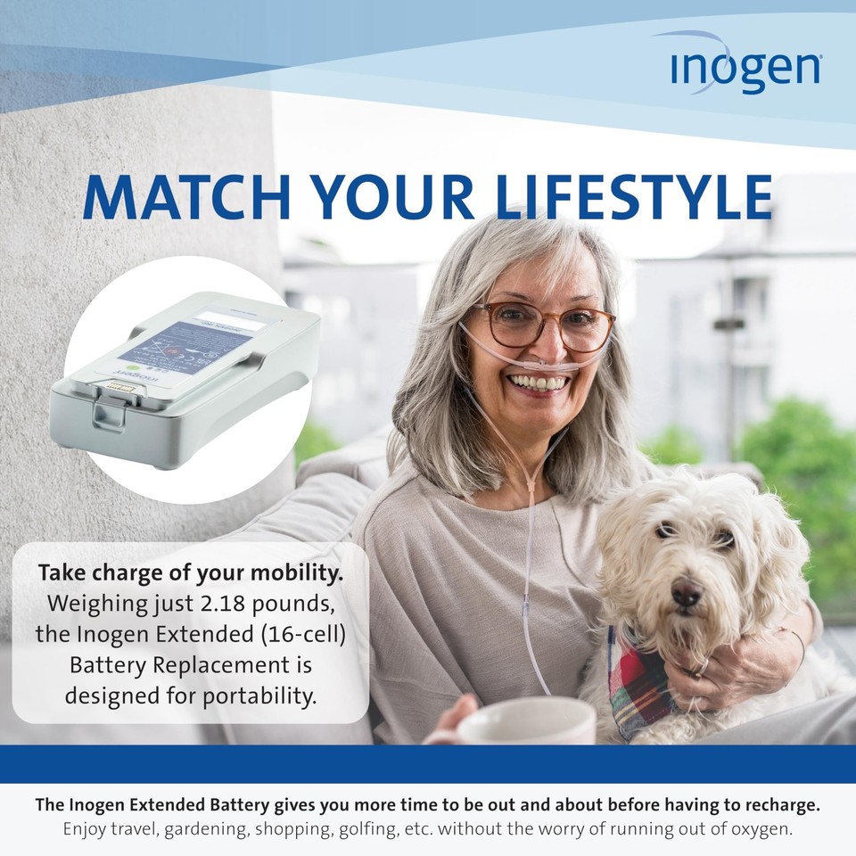 Inogen Extended (16-cell) Battery - for the Inogen One G5/Inogen Rove 6 ...