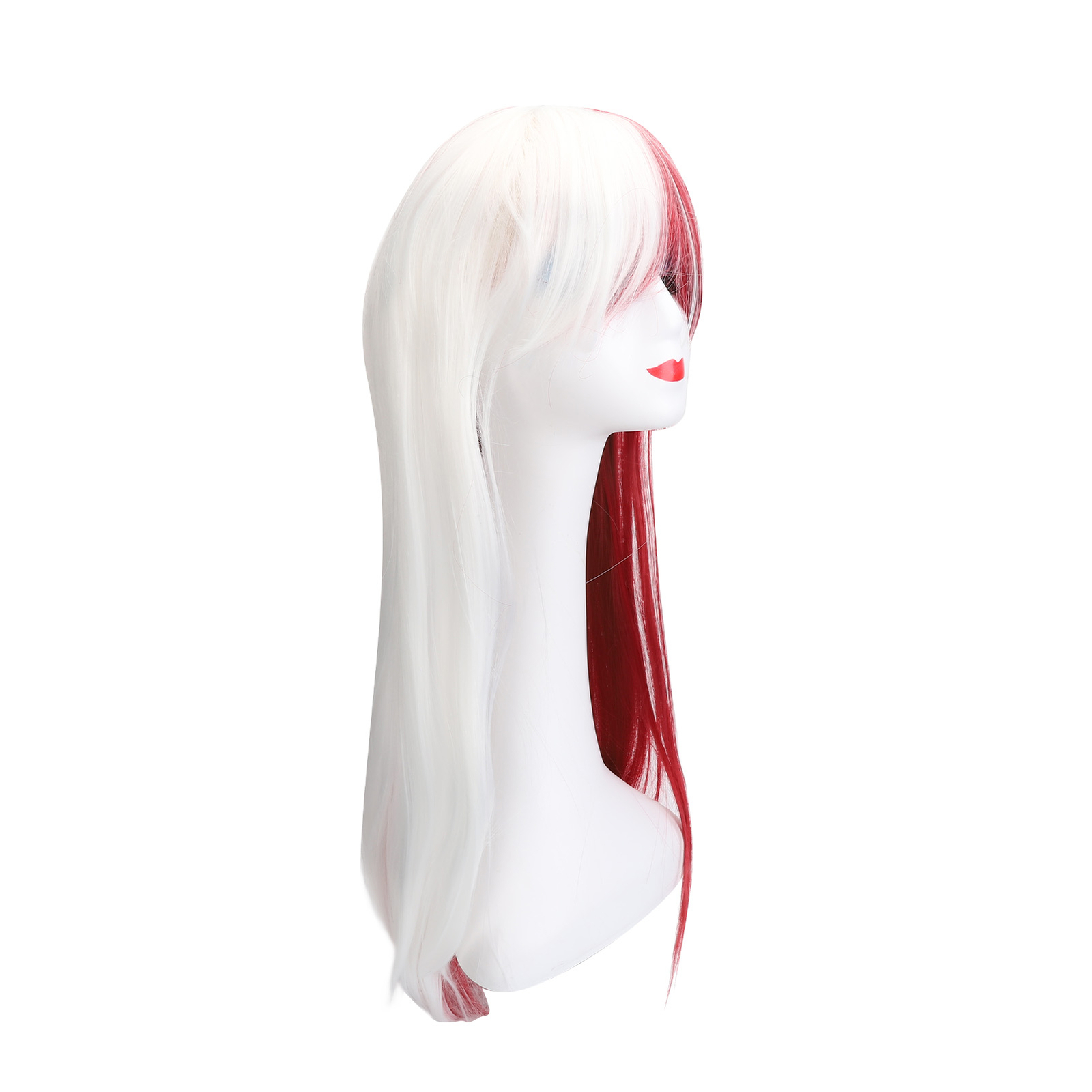 Woman Anime Cosplay Wig Color Block Long Straight Anime Character ...