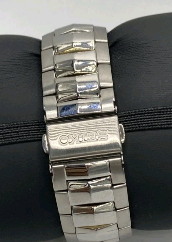 Seiko Coutura 45mm WR100m Perpetual V198-0AB0 Solar Chrono Two Tone Men ...