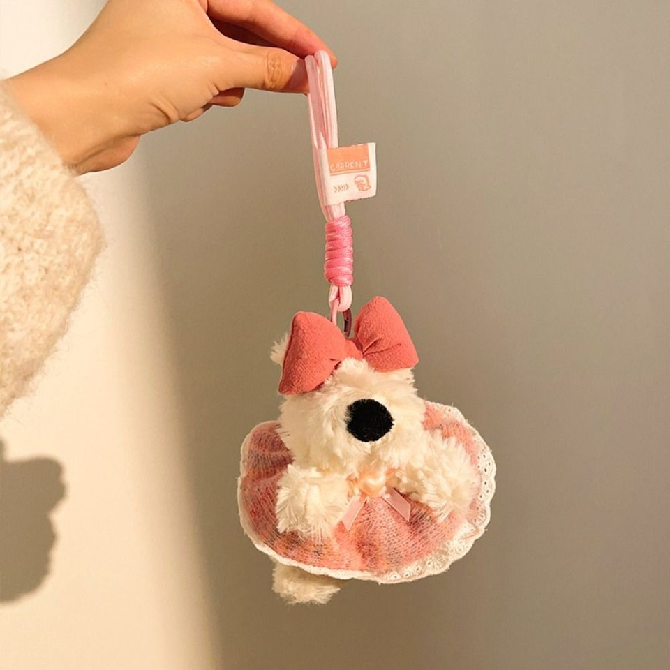 Fluffy Bunny Plush Toy Keychain Plush Doll Bag Pendant Couple Girl Kids ...