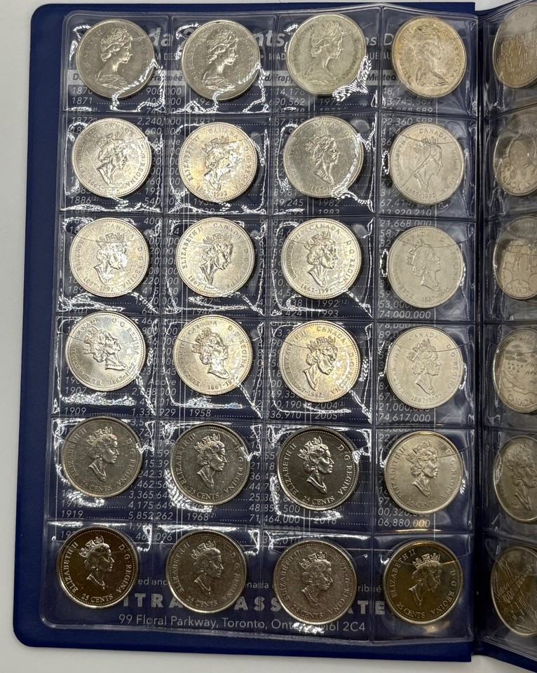 🎁Canadian Quarter 25C Collection Set 96 Coins 1967 - 2025 - Colour ...