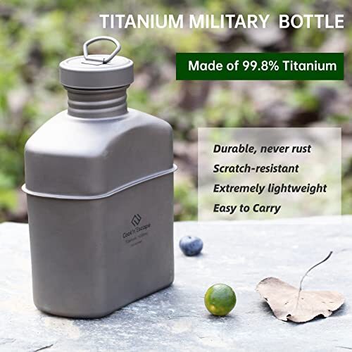 Titanium Camping Cookware Titanium Canteen Mess kit, Camping Canteen ...
