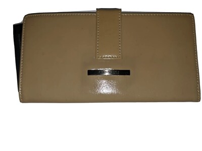 Kenneth Cole New York, Leather Checkbook Wallet, Beige. | eBay