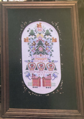 Vtg Rare Christmas in Cross-Stitch Evergreen Tree Sampler 1989 pattern ...