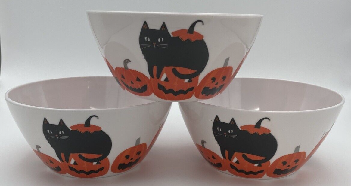 Hyde and EEK - Target- Halloween Cat/Pumpkin Dining Bowl- Melamine ...