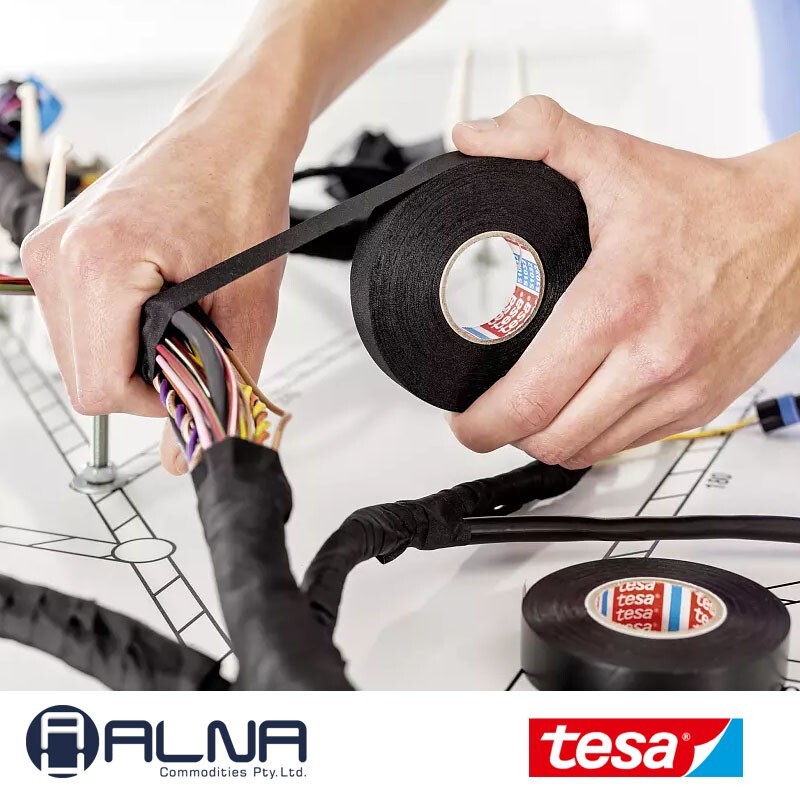 Tesa Tape Black Wiring Harness High Temp 150°C Cloth Tape Cable Looms ...