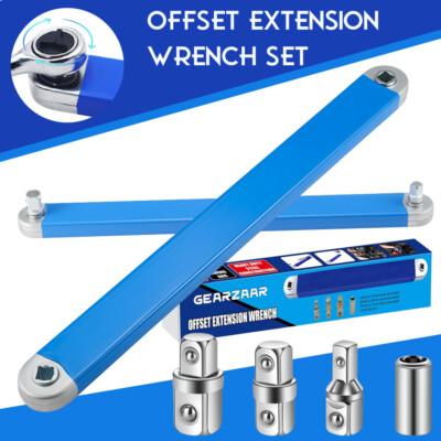 Offset Extension Wrench Set Ratchet Spanner Wrench Extender with ...